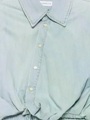 SIMONA CORSELLINI Cropped Denim Shirt