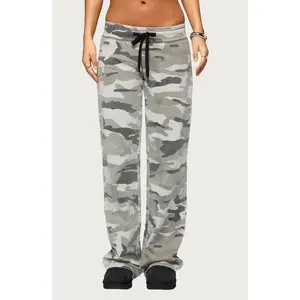 EDIKTED Kenan Camo Straight Leg Sweatpants