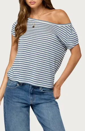 EDIKTED Chanelle Off The Shoulder Sweater
