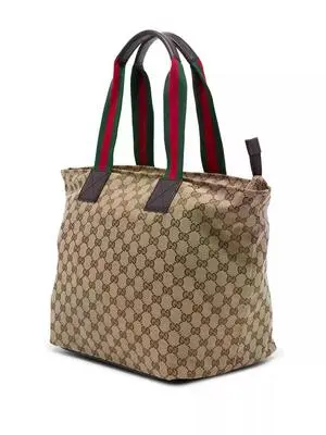 Gucci 2016-2026 Gg Canvas Web Tote Bag