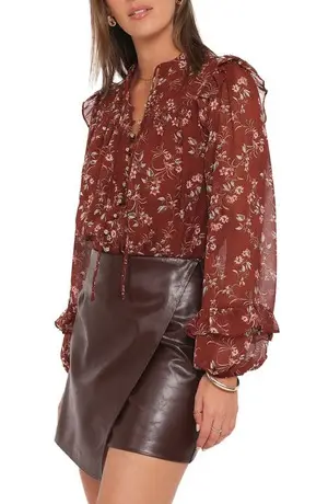 PETAL & PUP Elanira Ruffled Floral Top