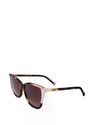 Carolina Herrera Tortoiseshell-effect Cat-eye Sunglasses - Brown