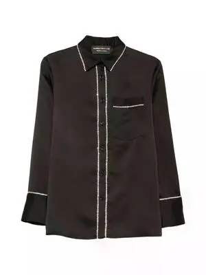 SIMONA CORSELLINI Crystal-embellished Shirt - Black