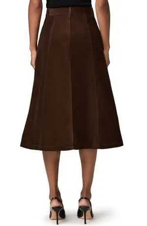 Paige Jahn Corduroy A-line Midi Skirt
