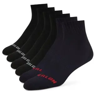 True Religion Socks Ankle Socks For 6 & 12 Pairs Quarter Premium Athletic Shoe - Black