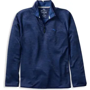 Tommy Bahama Big & Tall Palm Pro Half-zip Islandzoneâ® Sweatshirt - Maritime