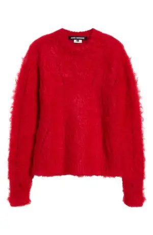 Junya Watanabe Mohair & Wool Blend Crewneck Sweater - Red