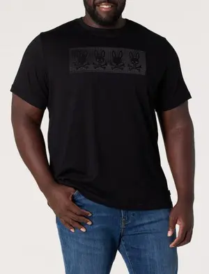 Psycho Bunny Big & Tall Orlando Graphic Tee - Black
