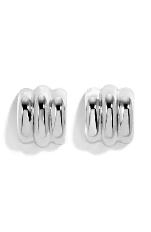 Lili Claspe Mini Elsa Hoop Earrings - Silver