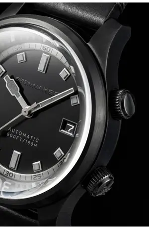 SPINNAKER Bradner Automatic Leather Strap Watch