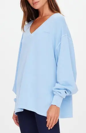 The Upside Lou V-neck Organic Cotton Sweater
