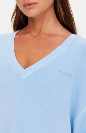 The Upside Lou V-neck Organic Cotton Sweater