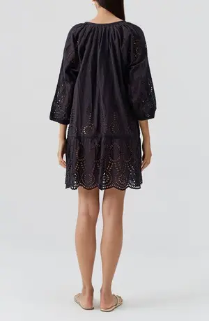 Melissa Odabash Ashley Eyelet Cotton Cover-up Dress