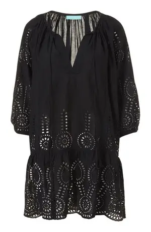 Melissa Odabash Ashley Eyelet Cotton Cover-up Dress