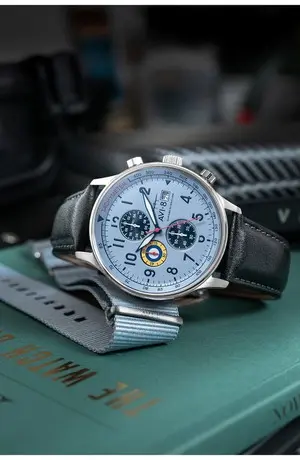 AVI-8 Hawker Hurricane Classic Chronograph Watch - Grey