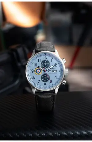 AVI-8 Hawker Hurricane Classic Chronograph Watch - Grey