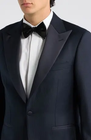 Canali Capri Peak Lapel Wool Blend Tuxedo