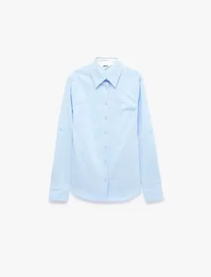 Koton Cotton Slim Fit Long Sleeve Poplin Shirt