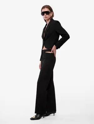 Koton High Rise Cut-out Detail Tailored Trousers