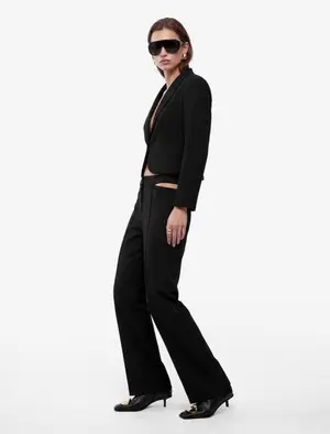 Koton High Rise Cut-out Detail Tailored Trousers