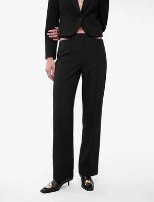 Koton High Rise Cut-out Detail Tailored Trousers