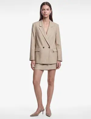 Koton Notched Collar Tailored Double-breasted Blazer