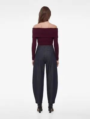 Koton High Rise Barrel Trousers