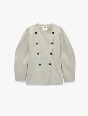 Koton Long Sleeve Double Breasted Asymmetric Blazer
