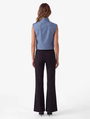 Koton Sleeveless Funnel Neck Asymmetric Wrap Top