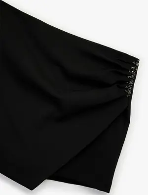 Koton Slim Draped Wrap Mini Skort
