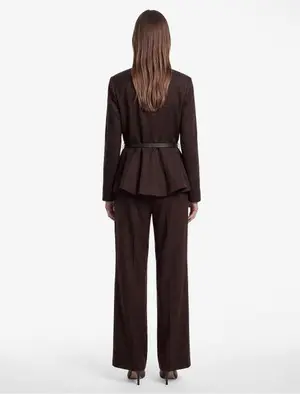Koton Long Sleeve Notched Lapel Blazer With Belt