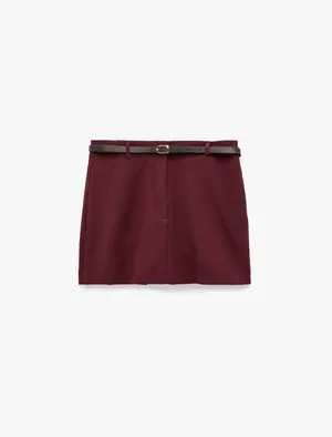 Koton Slim Fit A-line Mini Skort With Belt