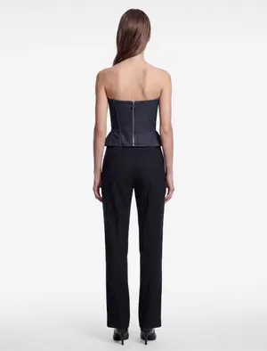 Koton Structured Strapless Corset Top With Flared Hem