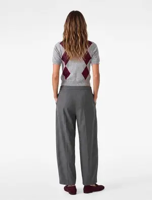 Koton Mid Rise Tailored Barrel Trousers