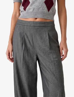 Koton Mid Rise Tailored Barrel Trousers