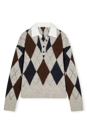 Rails Linda Argyle Alpaca Blend Sweater