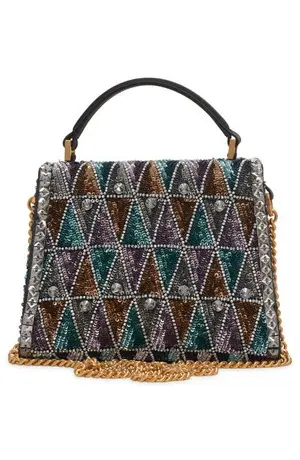 Valentino Garavani V-sling Sequin Mini Top Handle Bag