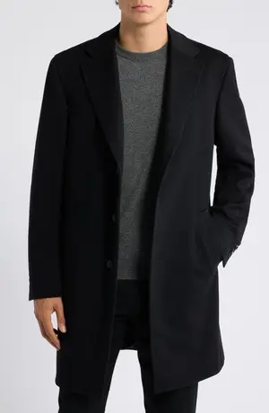 Canali Kei Trim Fit Wool & Cashmere Coat