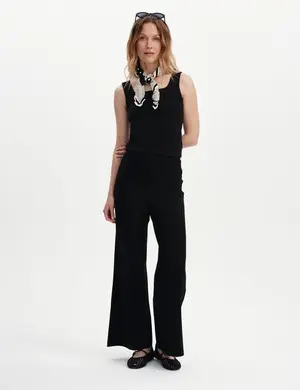 FINERY LONDON Reyna Ponte Jersey Pants - Black