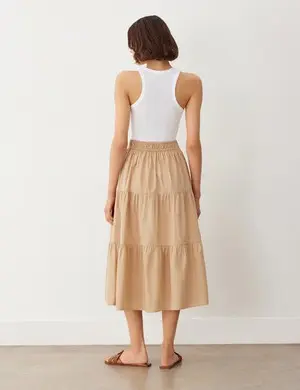FINERY LONDON Harleen Tiered Midi Skirt