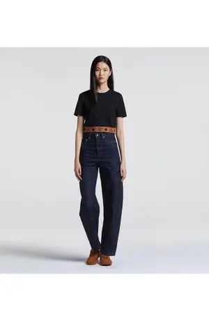 Mcm Monogram Cropped T-shirt