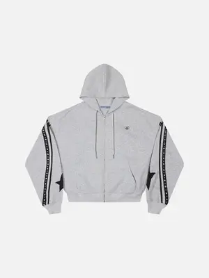 AELFRIC EDEN Boxy Panel Zip Up Hoodie