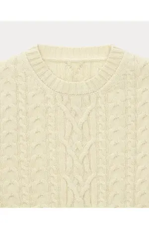 FORTELA Chain Braided Wool Sweater