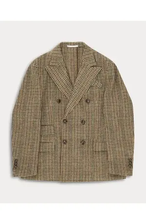 FORTELA Travel Classic Wool Tweed Jacket - Camel