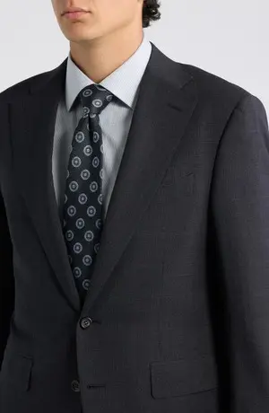 Canali Capri Trim Fit Plaid Wool Suit