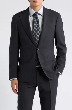 Canali Capri Trim Fit Plaid Wool Suit