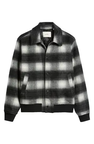 LES DEUX Shadow Check Varsity Jacket