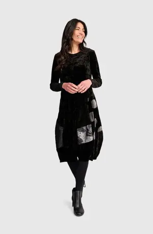 Alembika Mercury Cocoon Dress - Black/silver