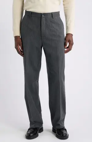 LES DEUX Herringbone Tailored Pants - Black