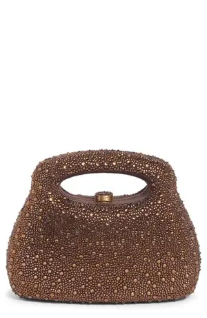 Cult Gaia Mimi Rhinestone Top Handle Bag - Java